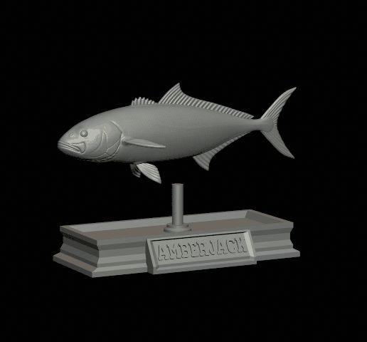 STL file fish greater amberjack / Seriola dumerili statue detailed ...