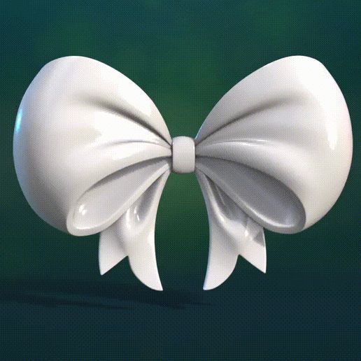 🏹 Bow ribbon billowing・ 3D File for 3D printing・Cults