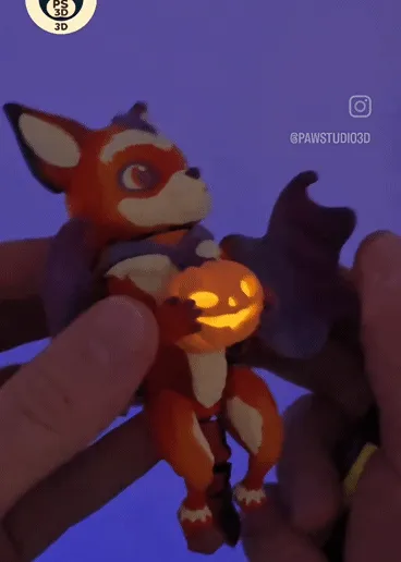 🎃🦊 Flying Fox – Halloween Special! 🦊🎃・ 3D File for 3D printing・Cults