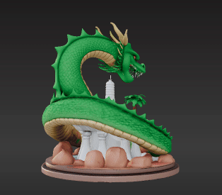 🐉 Epic Dragon & Lookout Diorama | Anime Inspired Tribute Statue・ STL ...