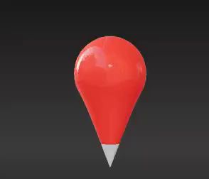 🧷 Glossy Red Pin Replica - Precision Desktop Display & Tech Aesthetic ...