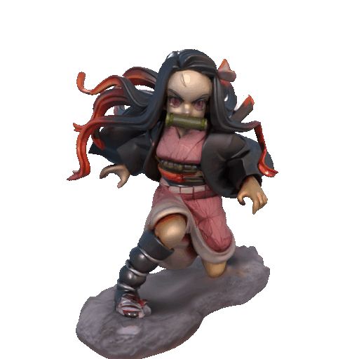 👾 Nezuko Kamado in combat pose - Demon Slayer・ STL File for 3D printing ...