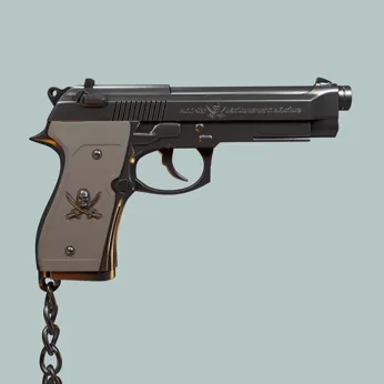 🗝️ Keychain Beretta 9mm Sword Cutlass - Black Lagoon Revy`s pistol・ STL ...