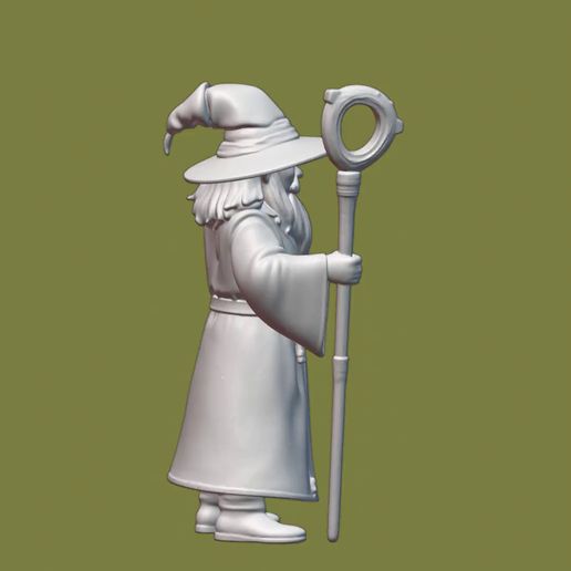 🌐 Wizard Holding Staff - STL Printable・ STL file for 3D printing・Cults
