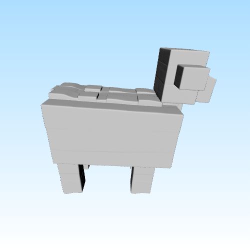 🐑 Minecraft Sheep Statue・Fichier OBJ pour Impression 3D・Cults