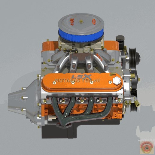 🚙 CHEVROLET LSX 454/376 - ENGINE・ STL File for 3D printing・Cults