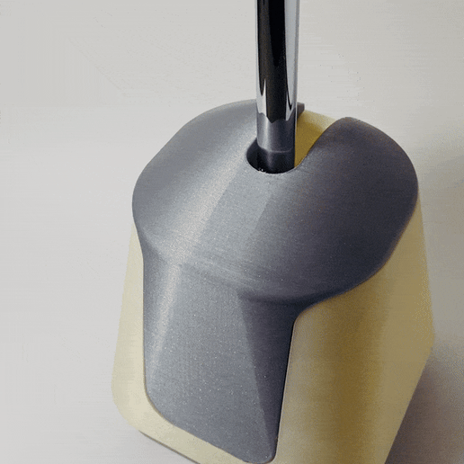 🚽 Self-Closing Toilet Brush Holder・ 3MF File for ・Cults