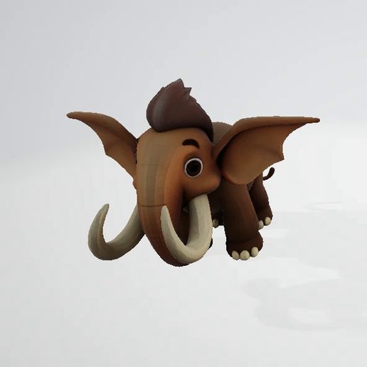 🦣 Mini Mammoth – Cute Cartoon 3D Model Print・ 3MF File for 3D printing ...
