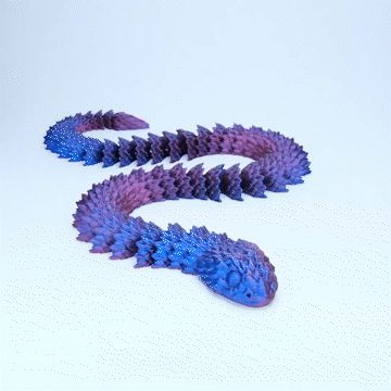 🐍 Articulated Snake - Print-in-Place・ STL File for 3D printing・Cults