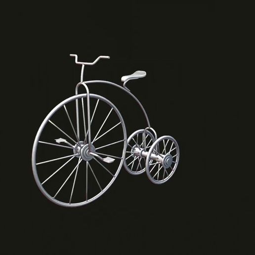🚲 Vintage Tricycle - 3D Model STL Printable・ STL File for 3D printing・Cults