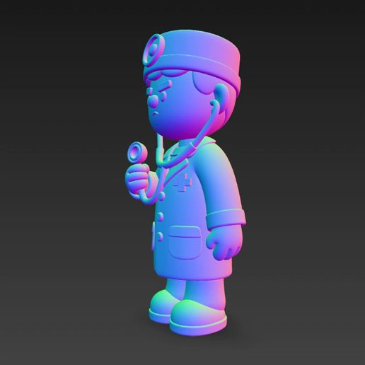 🩺 Cartoon doctor figure・ STL File for 3D printing・Cults