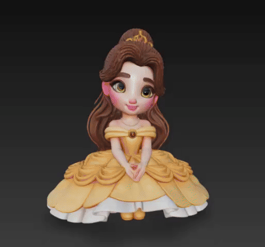 👸 Princess Belle・ 3D File for 3D printing・Cults