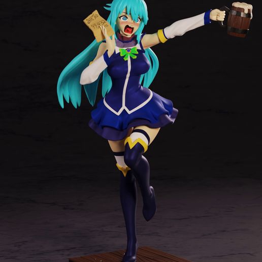 🥳 Figura Aqua Party・Archivo 3D para Impresión 3D・Cults