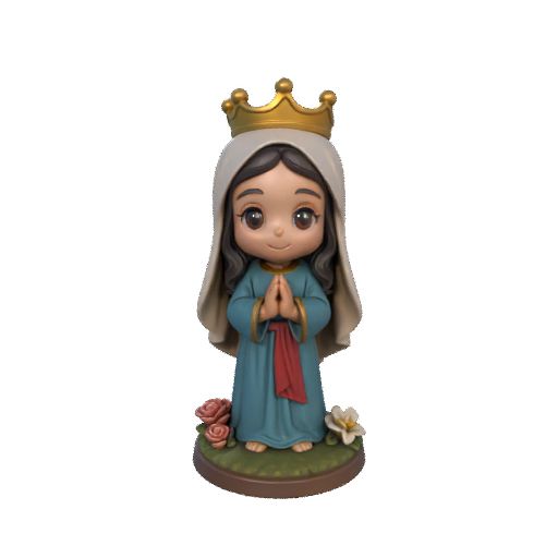 👾 Virgen María Chibi - Figura de colección・Archivo STL para Impresión ...