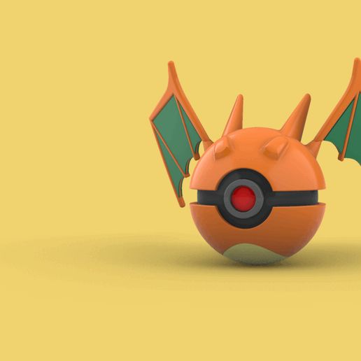 🐉 Pokeball 6 Charizard・ STL File for 3D printing・Cults