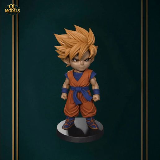 🐉 Son Goku Anime Style Figure Dragon Ball 3D Model・Fichier STL pour ...