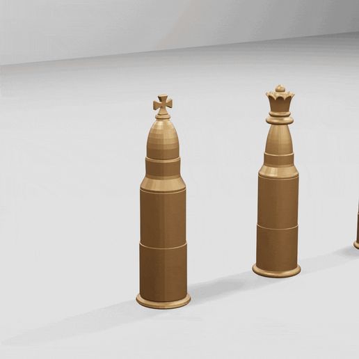 ♟️ Bullet Chess Set・ STL File for 3D printing・Cults