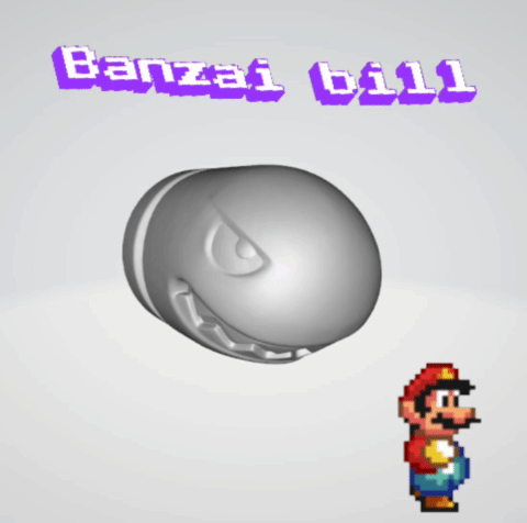 👾 Banzai bill・ 3D File for 3D printing・Cults