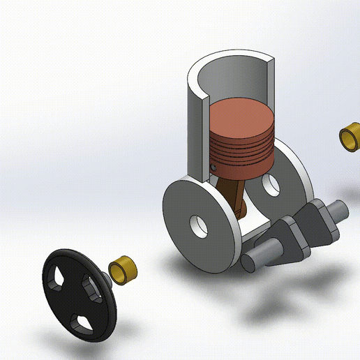 🛞 Mini Engine・Free STL File for ・Cults