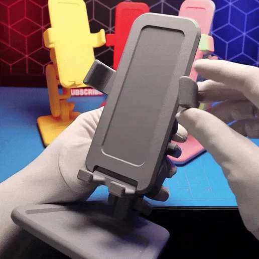 📞 Adjustable Phone Holder・ 3D File for 3D printing・Cults