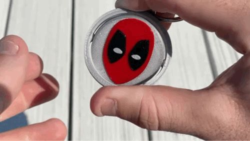 🗝️ Deadpool Print-In-Place Spinning Keychain・Free STL File for 3D ...
