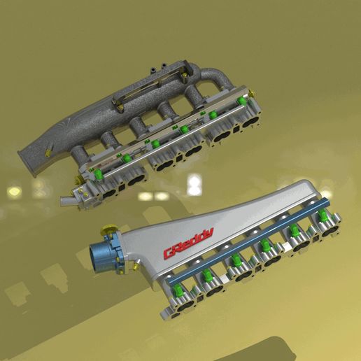 📱 NISSAN RB26 GTR - INTAKE MAINFOLD SINGLE THROTTLE・ STL File for ・Cults