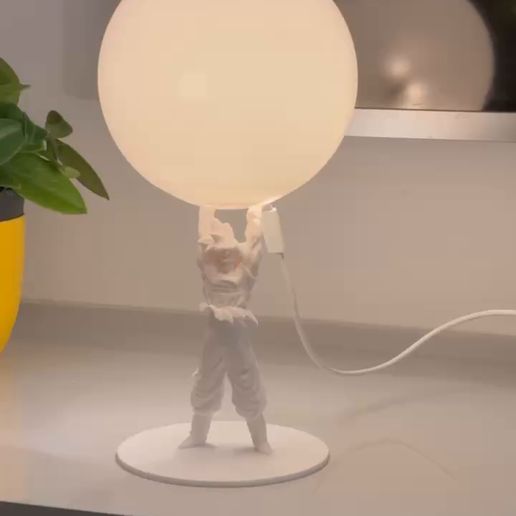 🐉 Goku Dragon Ball Genkidama Lamp – E14 Socket・ STL File for 3D ...