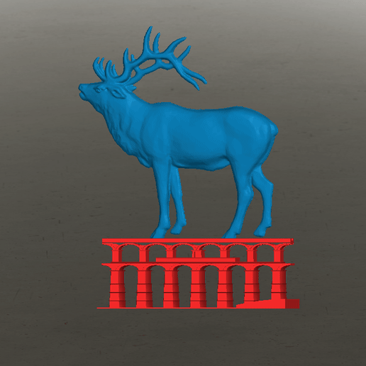 STL file The Majestic Deer Standing on the Bridge - Rapid Print 2.5D 🦌 ...