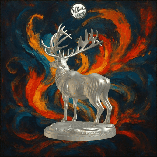 👤 Majestic Forest Stag Stone Statue – SoliDRawinGs SG3093・ STL File for ...