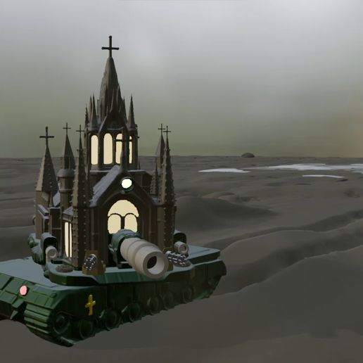 ⛪ El Tanque de la Iglesia - Catedral de la Guerra; Miniatura de mesa ...