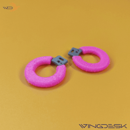 🗝️ Furry Handcuff Keychain・Free STL File for 3D printing・Cults