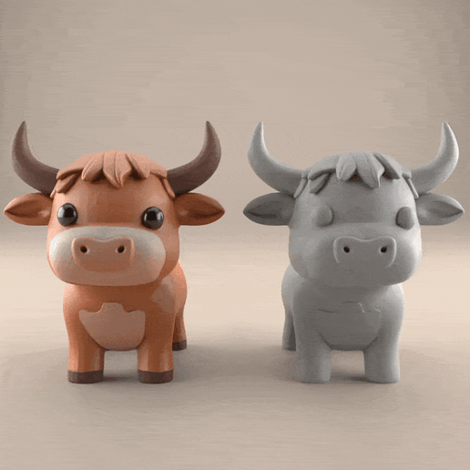 🐄 Cute Cow 3D STL Model for Print - Desk Decor・ STL File for 3D ...