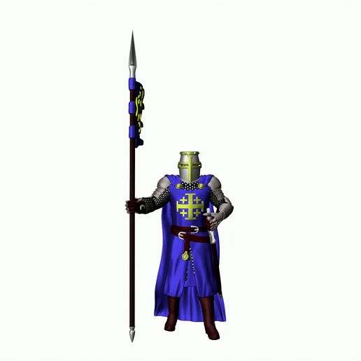 STL file Order of the Holy Sepulcher of Jerusalem crusader Infantry 1 🏰 ...