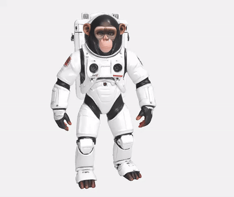 3D file DBX Monkey Astronaut .Stl .Glb for 3D Printer 🐒 ・3D print ...