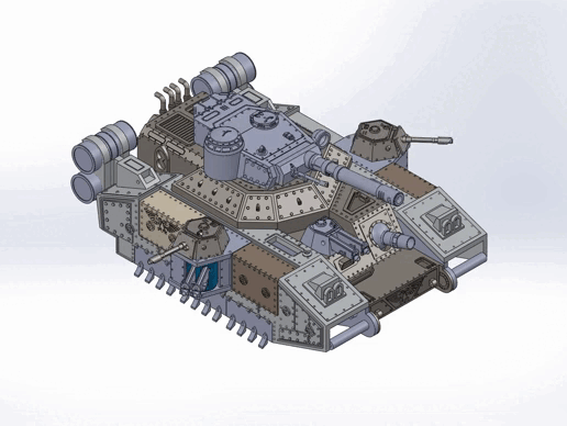 🪖 sci fi tank Baneblade full RC scale 1/18・ STL File for 3D printing・Cults