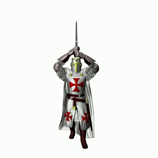 STL file Knights Templar Crusader 7 🏰 ・3D printing idea to download・Cults