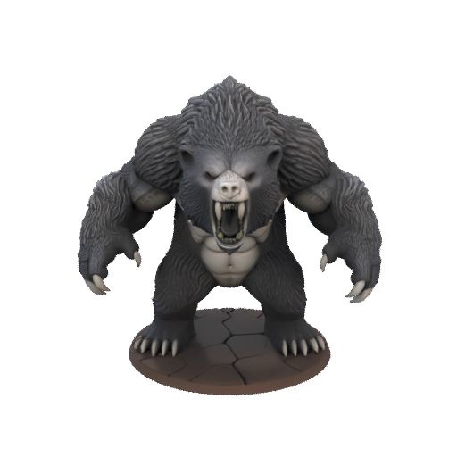 🐻 Frenzied Dire Bear Monster | Towering Fantasy Beast Miniature・ STL ...