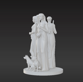 🎲 Déesse Hécate Statue triple forme - Neoclassical Mythology Figure ...