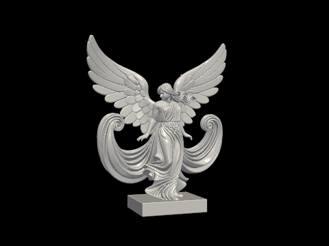 ️ Winged Goddess of Victory - Dynamic Sculpture・ STL File for 3D ...