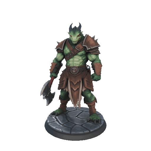 🧙 Draconic Green Warrior, Custom Fantasy / D&D Miniature・ STL File for ...