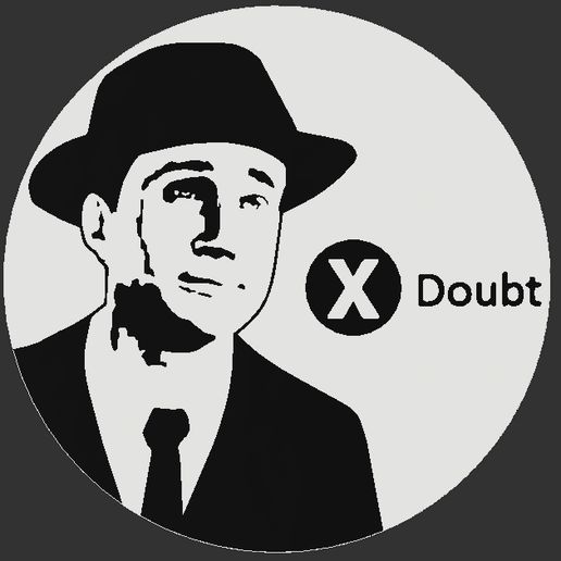🃏 X to Doubt Meme - Poker Chip・ STL File for 3D printing・Cults