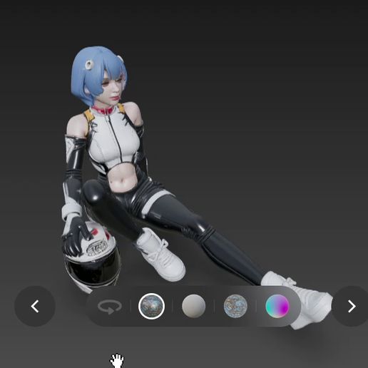🎁 Neon Genesis Evangelion: Rei Ayanami Mech Racer Pose Model・Free 3MF ...