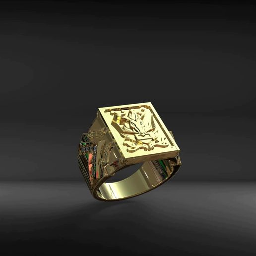 🐉 Saint Seiya Dragon Ring・ STL File for 3D printing・Cults