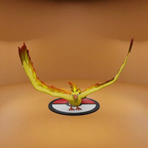 🐉 Pokemon No. 146 Moltres・ STL File for 3D printing・Cults