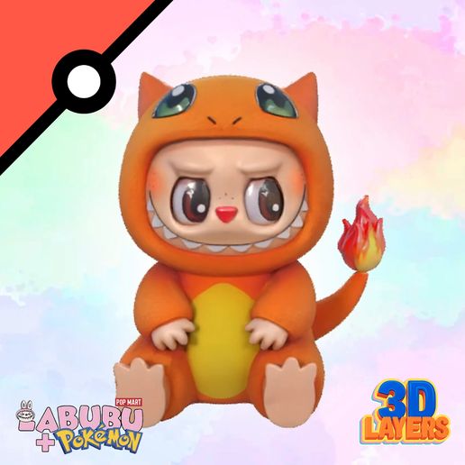 🐉 Chibi Labubu Pokémon Starter Pack・ STL File for 3D printing・Cults