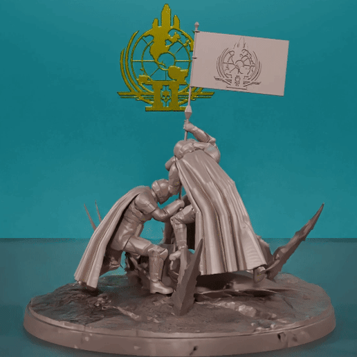 👾 Helldivers Action Figure - planting the flag in a terminid・ STL File ...