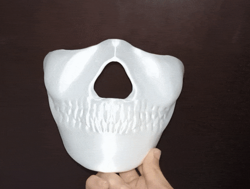 💀 Half Skull Mask・Free STL File for ・Cults
