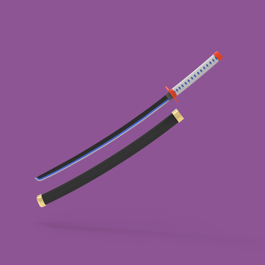 Archivo STL Demon Slayer – Tomioka Giyuu Sword 3D Model 🗡️ ・Objeto ...