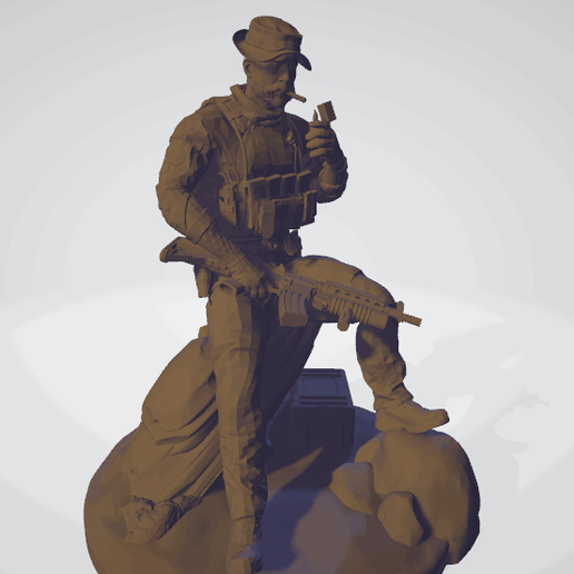 STL file captain price - modern warfare 2 🎮 ・3D printer model to ...