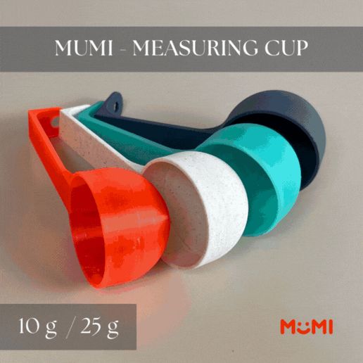 🧺 MUMI - MEASURING CUP・ STL File for 3D printing・Cults